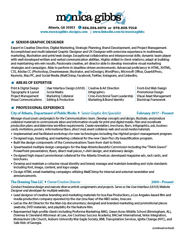 Resume – Monica Gibbs